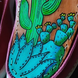 Women's Hey Dudes, Western Shoes, Tooled Leather Shoes, Cactus Hey ...