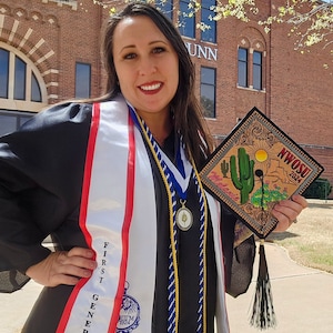 Tooled Leather Graduation Cap Topper, Leather Grad Cap, Western Grad ...