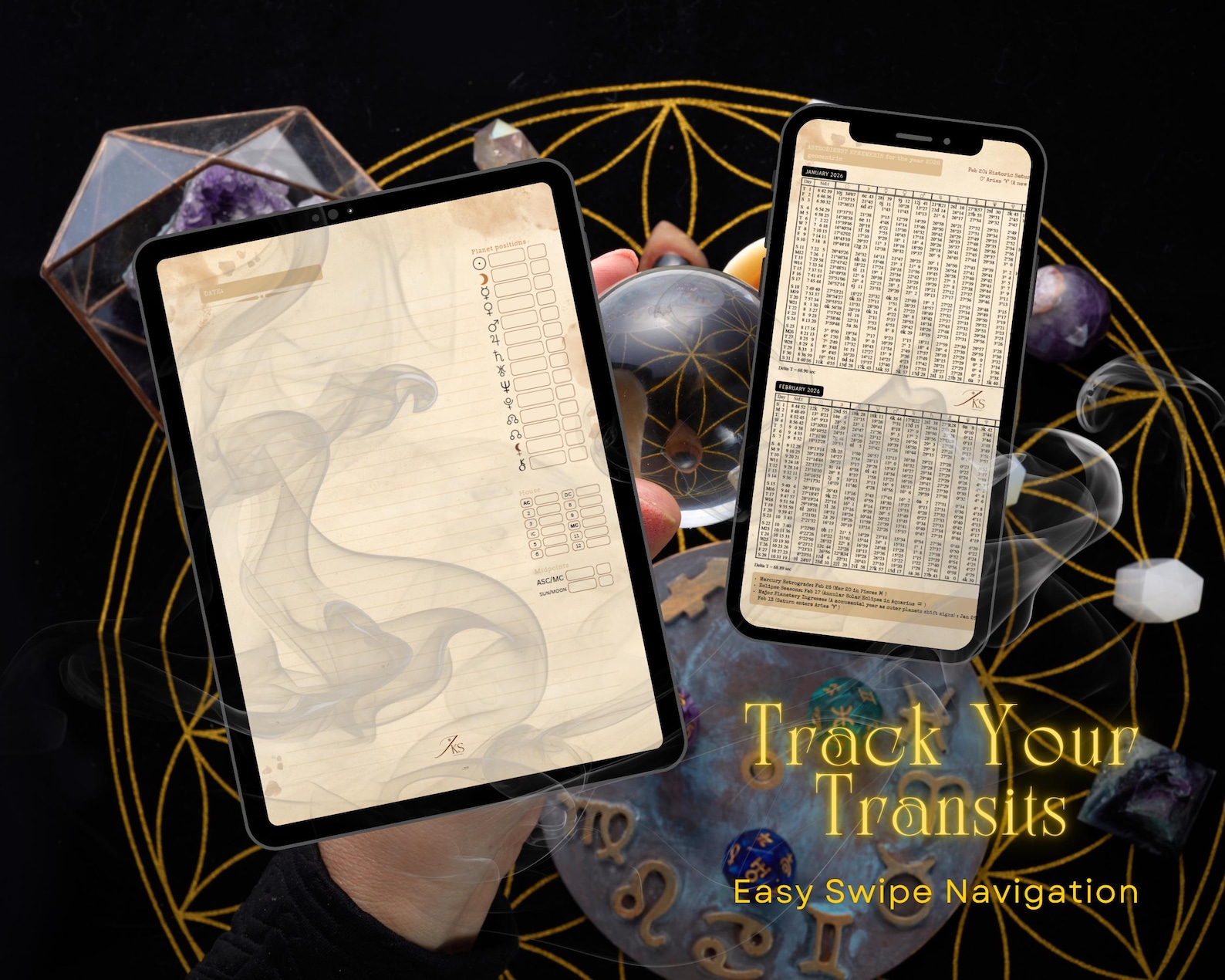 Digital Astrology Journal 2026 2027 | iPad Goodnotes Spiritual Planner ...