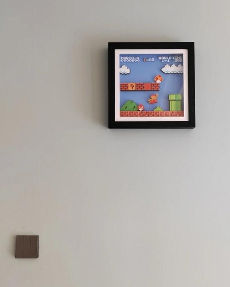 Super Mario Bros. 3D Diorama – Pixel Art Wall Art, Retro Gamer Gift ...