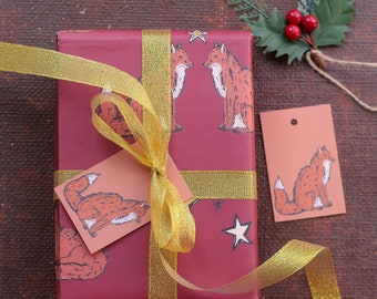 Fox Gift Wrap, Fox Wrapping Paper, Forest, Woodland, All Occasion ...