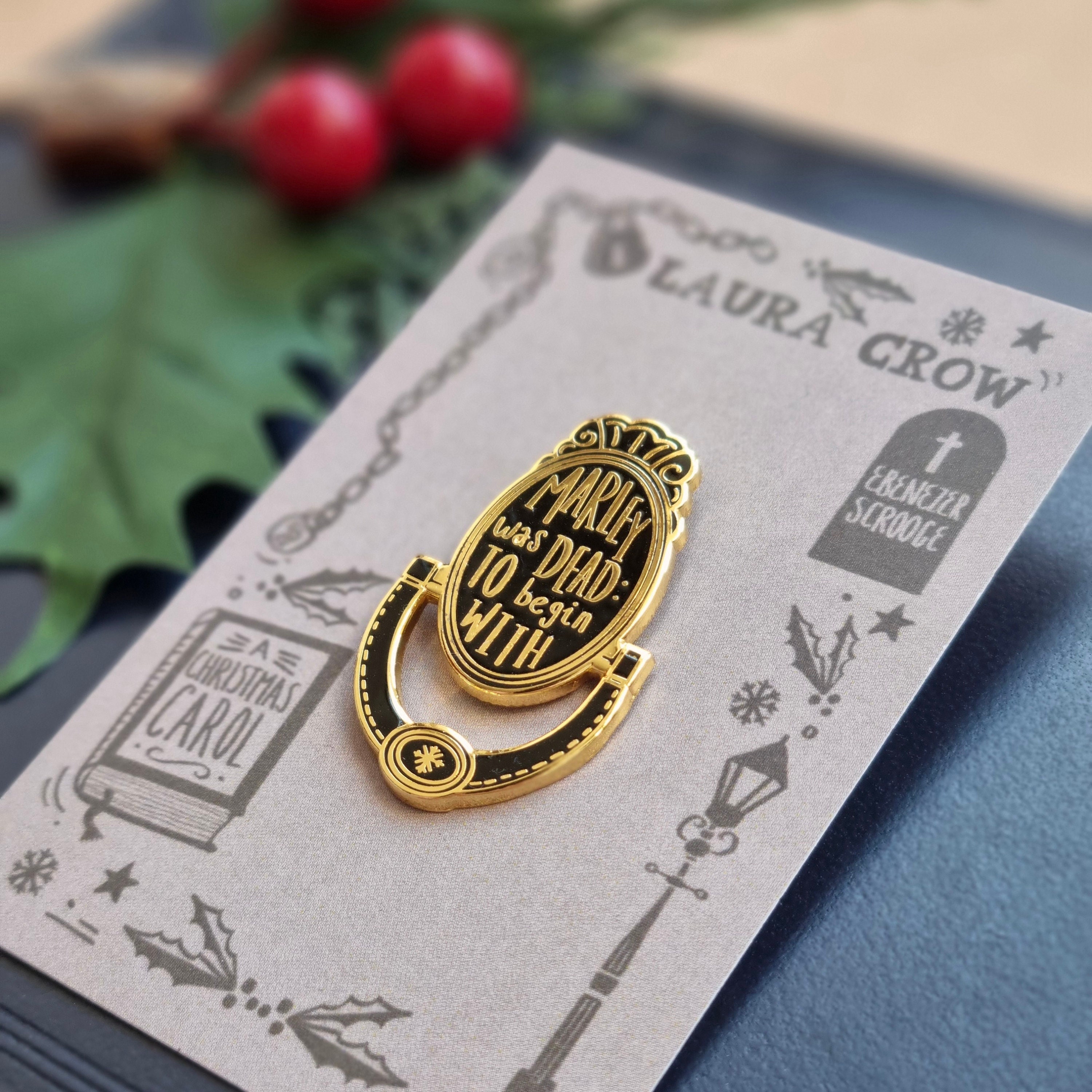 A Christmas Carol Door Knocker Enamel Pin - Etsy