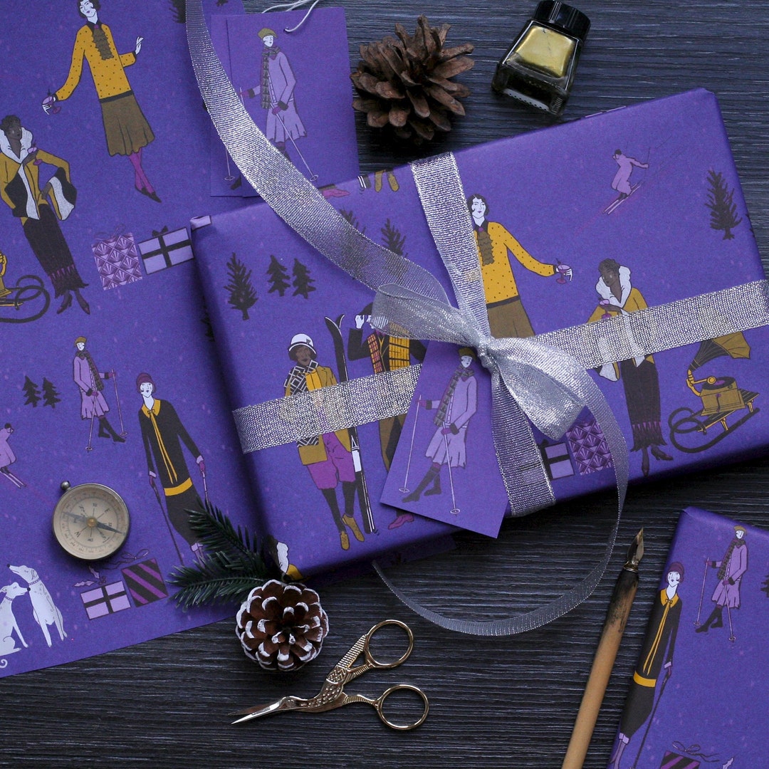 Art Deco 1920s Christmas Wrapping Paper - Etsy