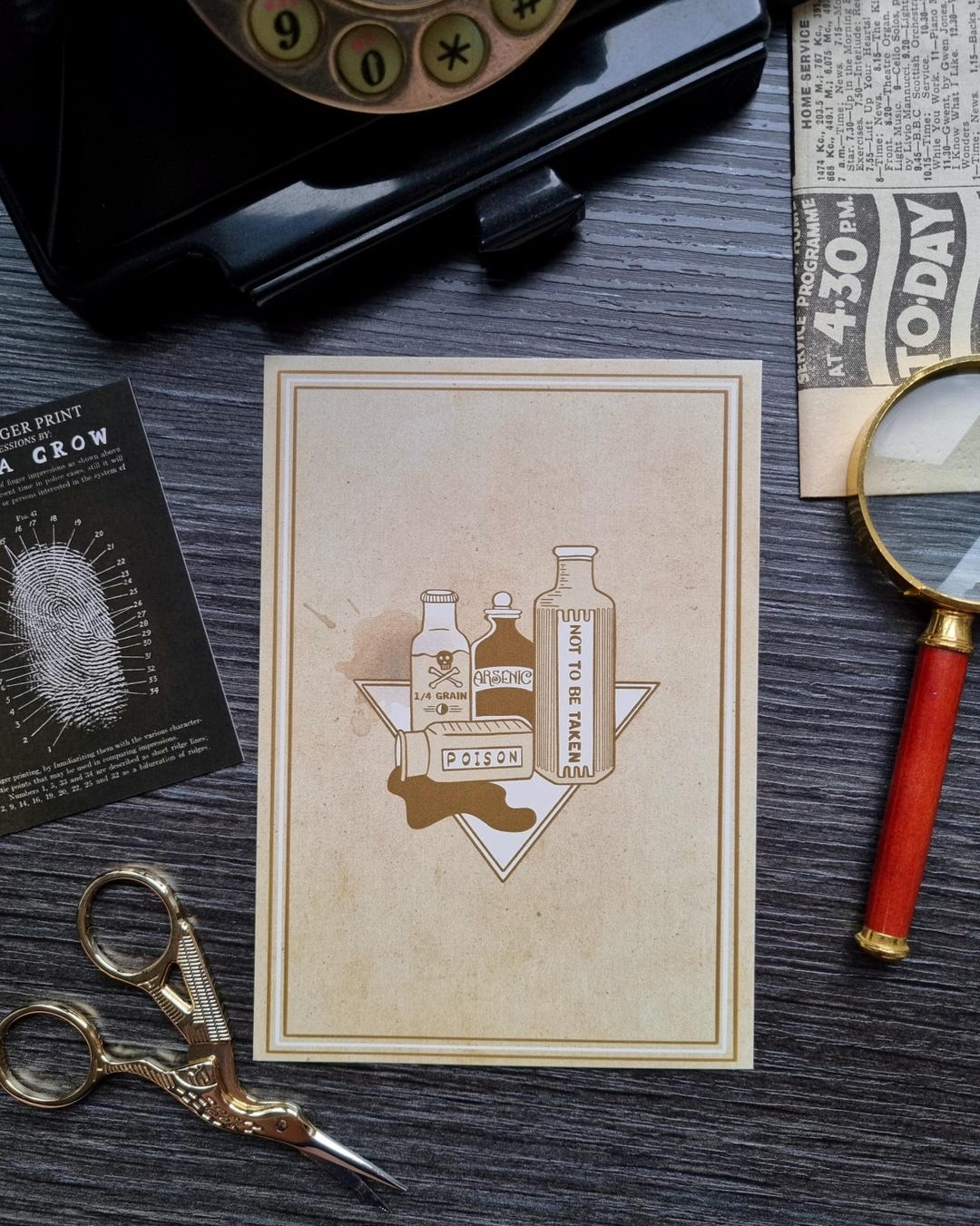 Murder Mystery Postcard Poison Bottles - Etsy