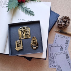 A Christmas Carol Set of Three Enamel Pins - Etsy