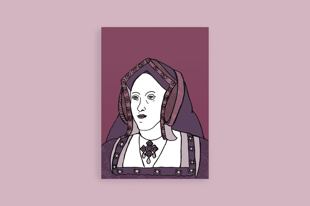 Katherine of Aragon Postcard the Tudors Print English History Print ...