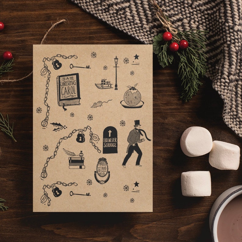 A Christmas Carol Charles Dickens Christmas Card - Etsy