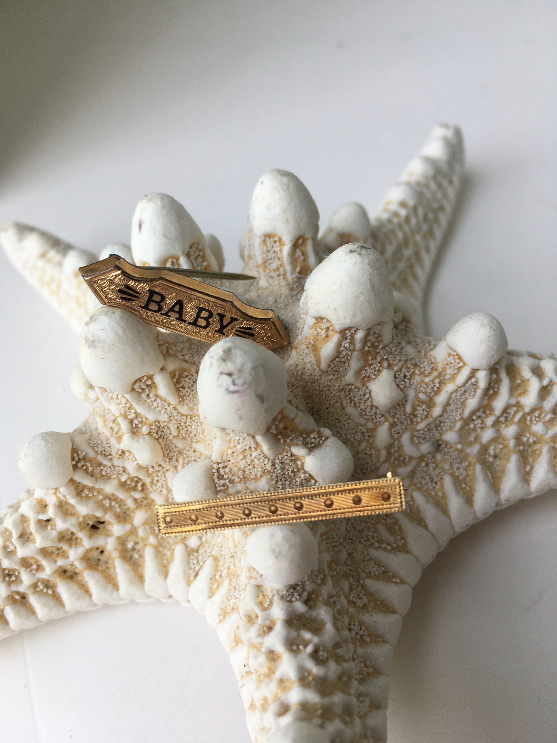 2 Antique Bar Pins 14kt Gold Bar Pin Goldfill Pin BABY Two - Etsy Singapore