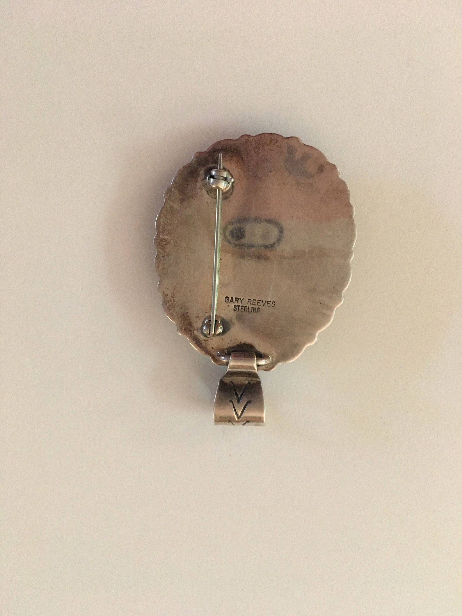 Vintage GARY REEVES 1962-2014 Early Pendant and Pin, Turquoise ...