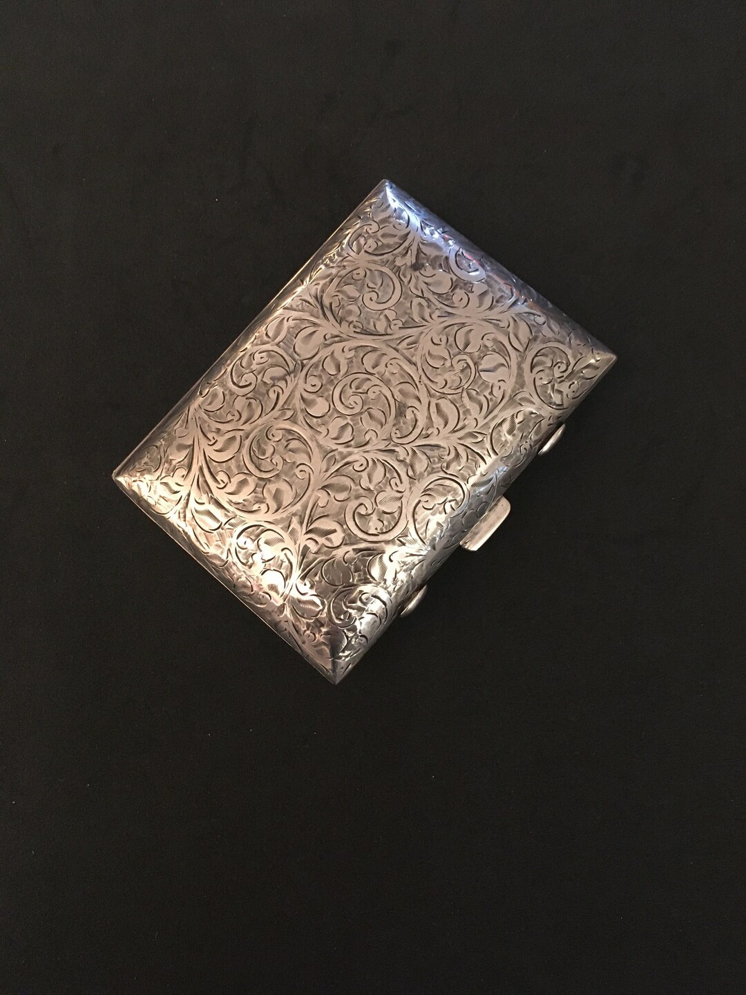 Edwardian Compact & Cigarette Case Combination, Engraved Sterling ...