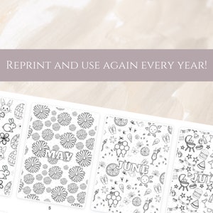 Printable Monthly Bullet Journal Covers A4/A5, Reusable & Customisable ...