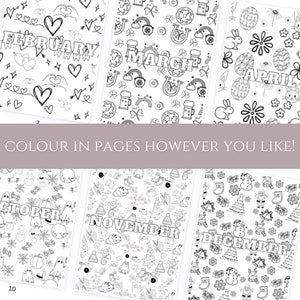 Printable Monthly Bullet Journal Covers A4/A5, Reusable & Customisable ...