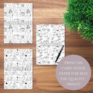 Printable Monthly Bullet Journal Covers A4/A5, Reusable & Customisable ...