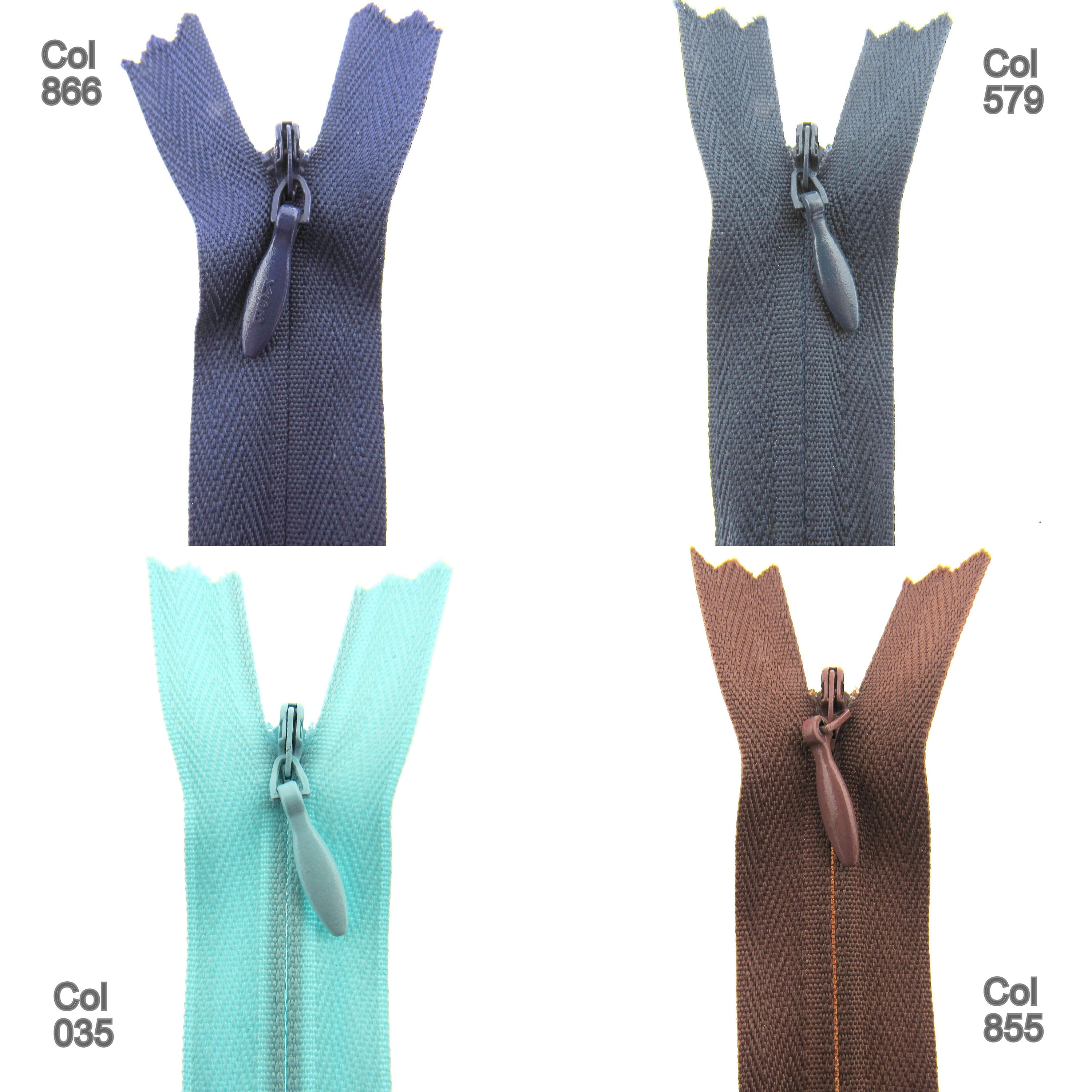 Concealed Invisible Zips / Zipper 30 Colours & 4 Sizes - Etsy UK