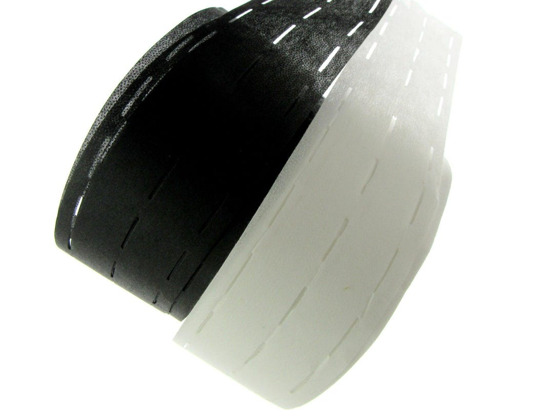 Heavy Fusible Slotted Waist Banding Interfacing - 80mm Wide - Black ...