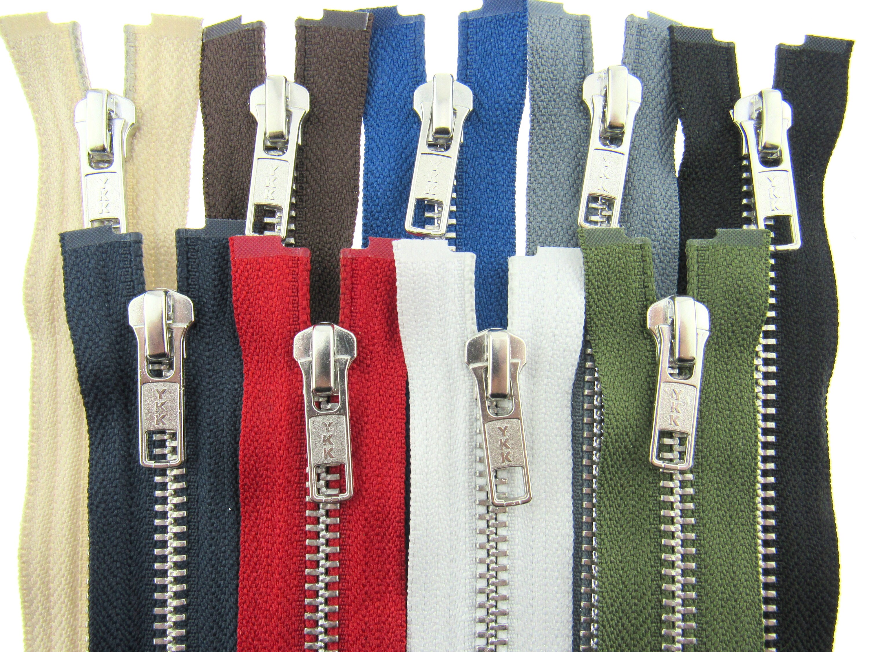 YKK Metal Separating / Open End Zipper / 9 Colours and 11 | Etsy
