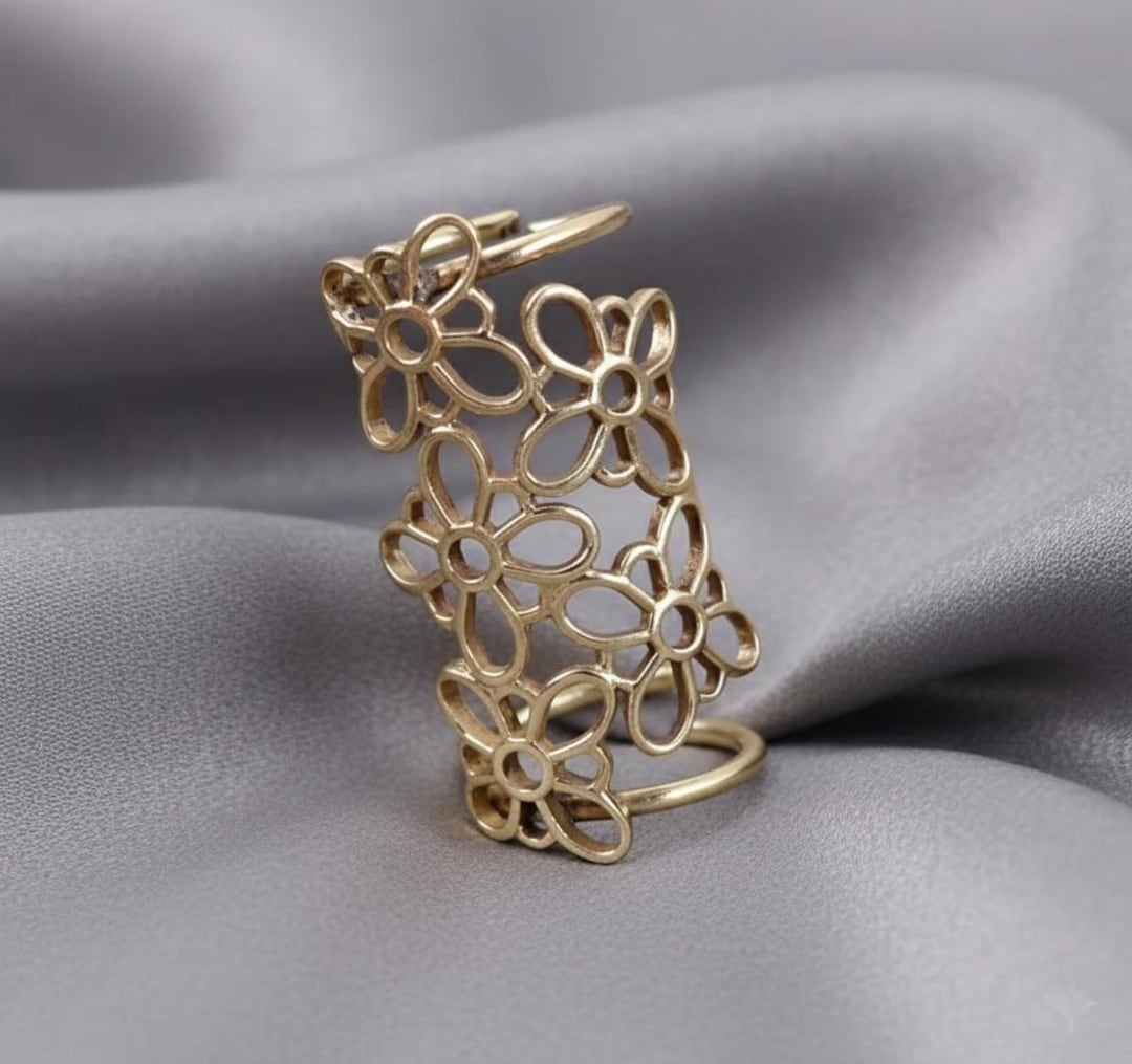 Gold Brass Arthritis Ring: Knuckle Splint, Trigger Finger Support - Etsy