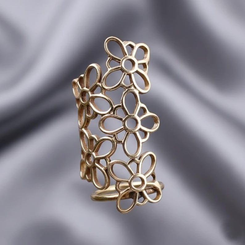 Gold Brass Arthritis Ring: Knuckle Splint, Trigger Finger Support - Etsy