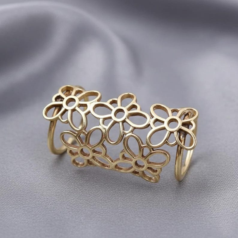Gold Brass Arthritis Ring: Knuckle Splint, Trigger Finger Support - Etsy