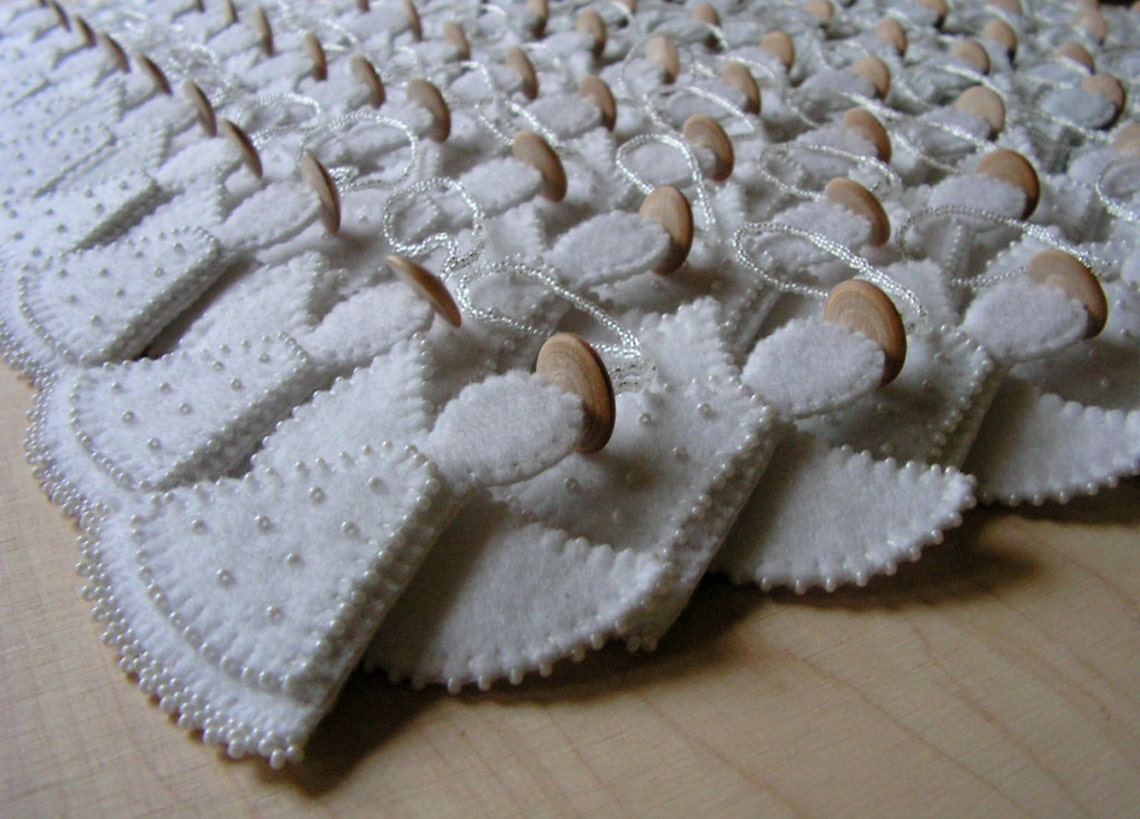 Set of 6 Christmas Felt Angel Decoration Felt Angel Decoration White ...