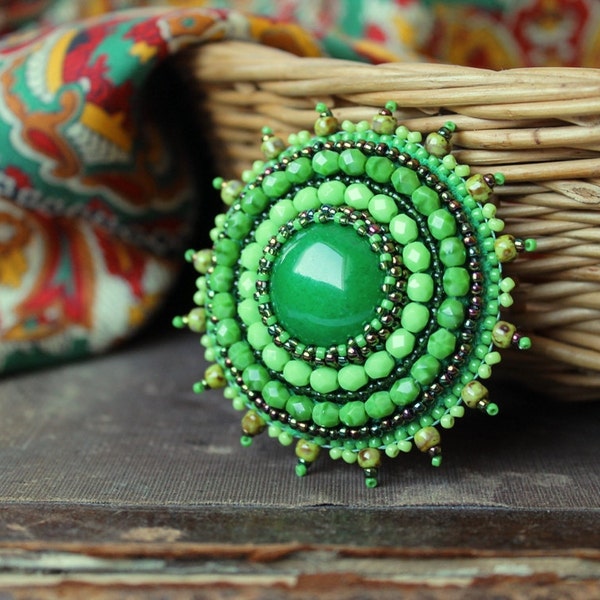 Embroidered Brooch - Etsy