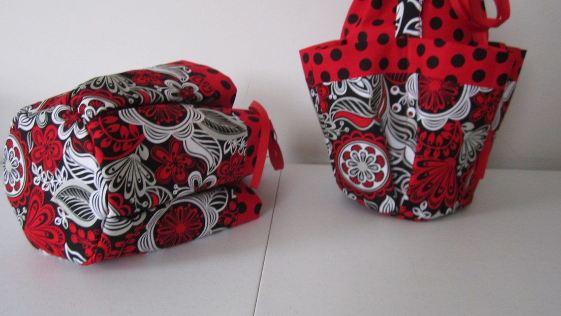 BINGO BAG RED Gingham, Polka Dots - Etsy
