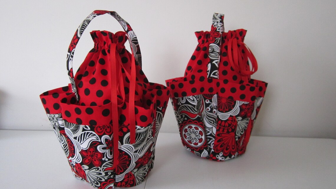 BINGO BAG RED Gingham, Polka Dots - Etsy