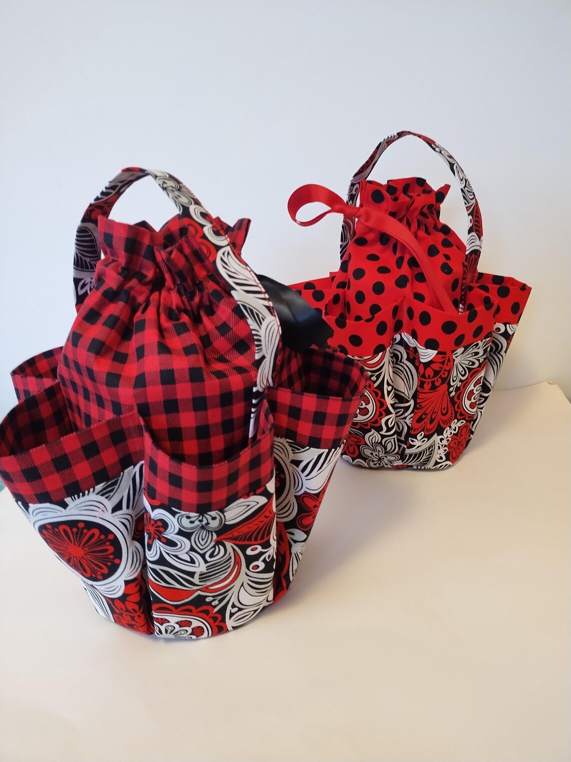 BINGO BAG RED Gingham, Polka Dots - Etsy