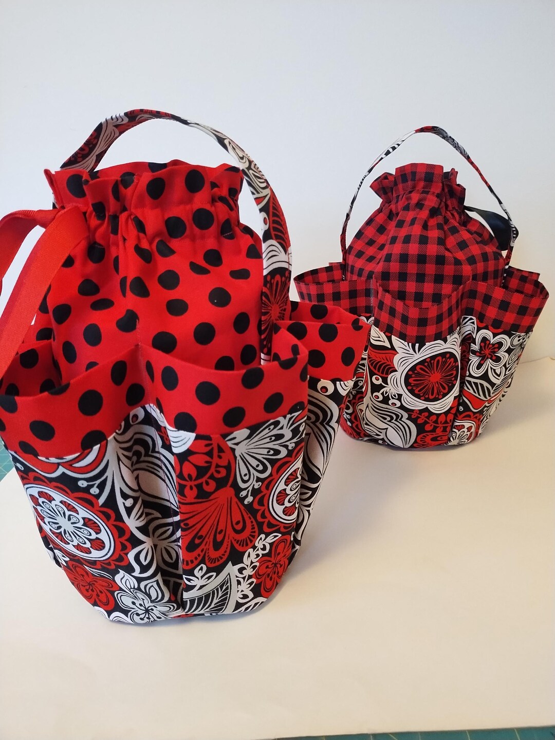 BINGO BAG RED Gingham, Polka Dots - Etsy