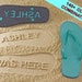 Personalized Name Was Here Sand Imprint Flip Flops Available | Etsy