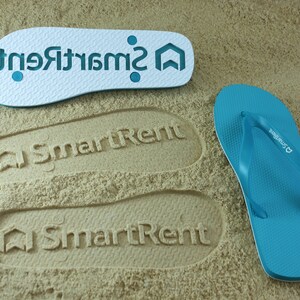 Corporate Branded Sand Imprint Flip Flops - Available With Optional ...