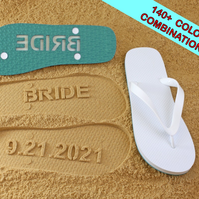 Bride Flip Flops - Etsy