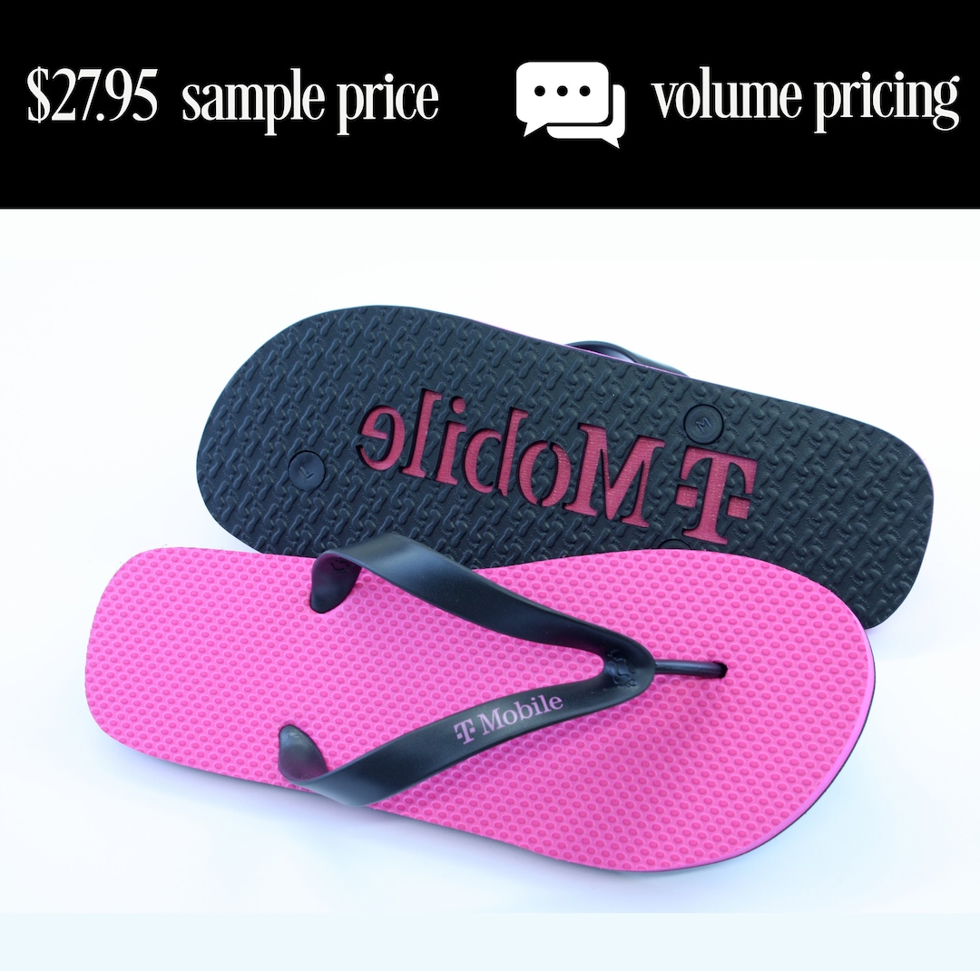 Corporate Branded Sand Imprint Flip Flops - Available With Optional ...