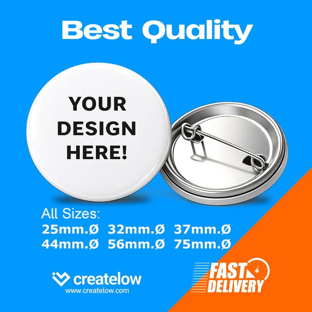 Custom Round Badges – All Sizes and Quantities – With Any Image or Text ...