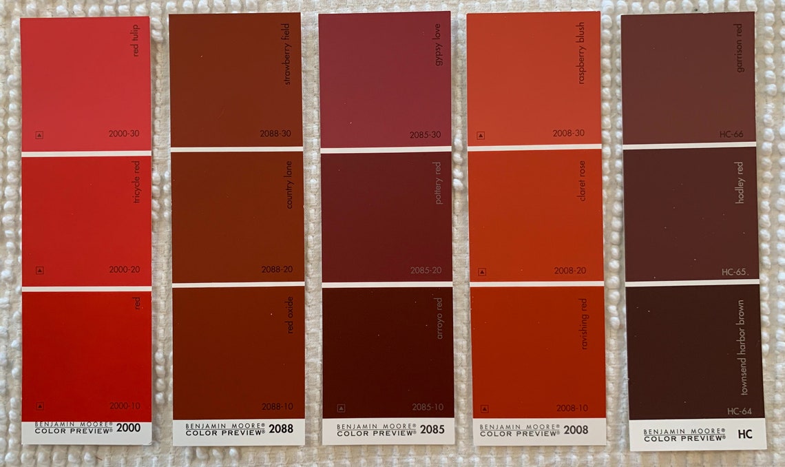 Paint Chip Sample Strips 2x6 Set of 20 Strips | Etsy