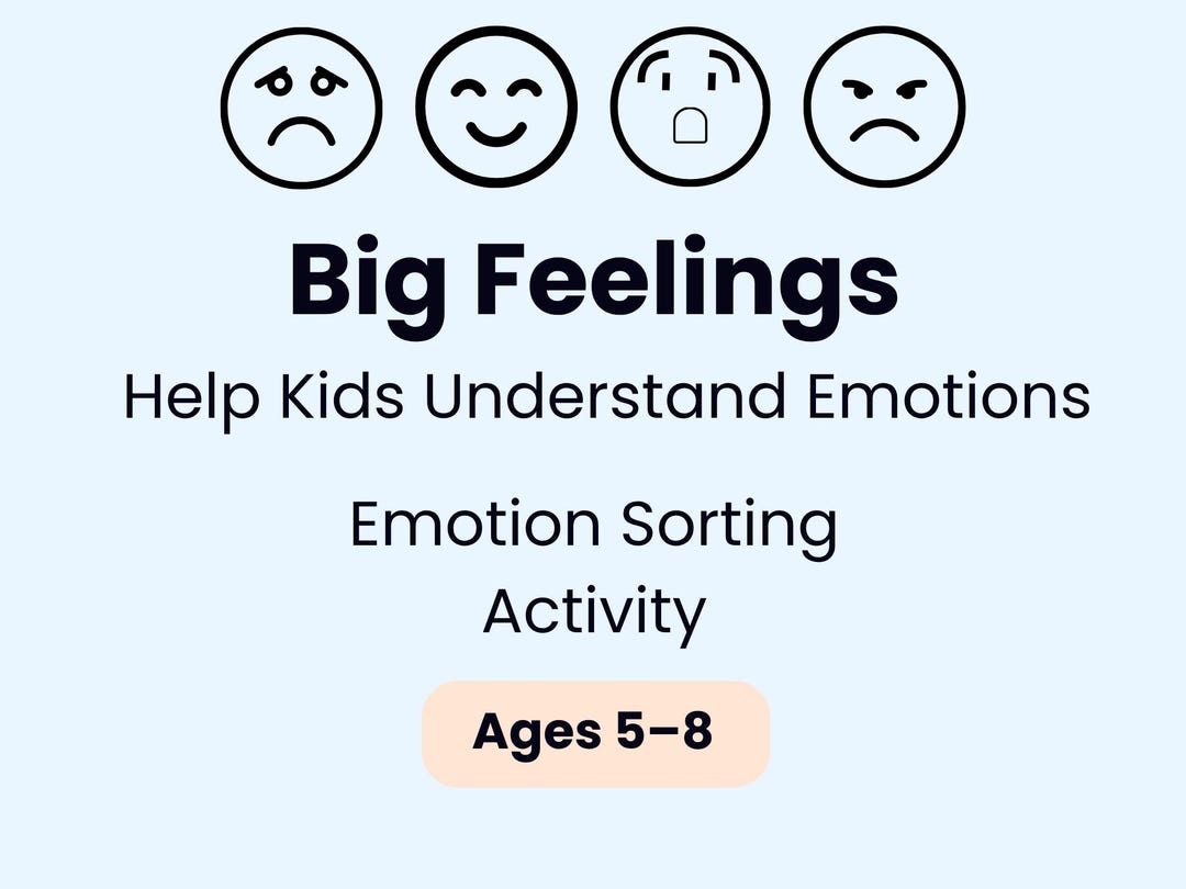 Emotion Sorting Activity for Kids | Social Emotional Learning Printable ...