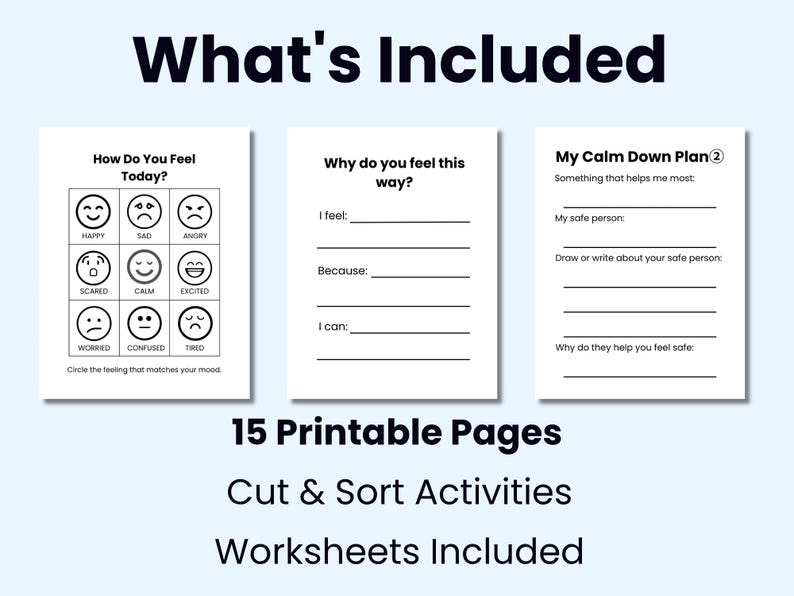 Emotion Sorting Activity for Kids | Social Emotional Learning Printable ...