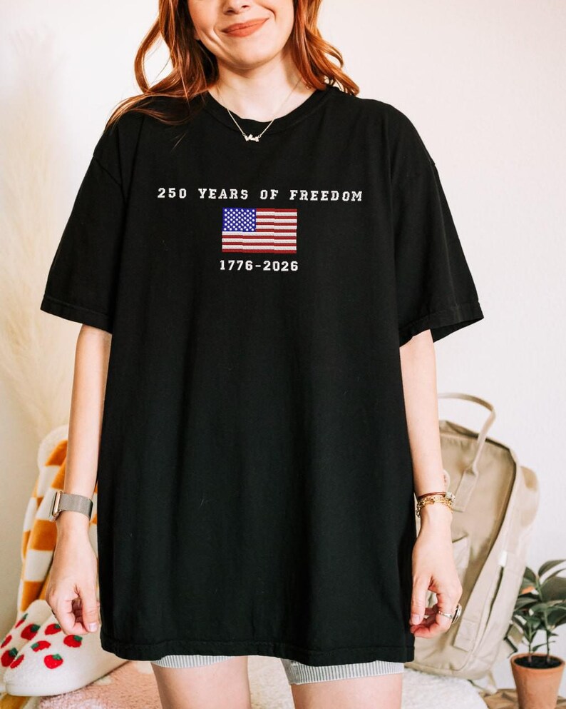 250 Years of Freedom Embroidery Design - American Flag Patriotic 1776 ...