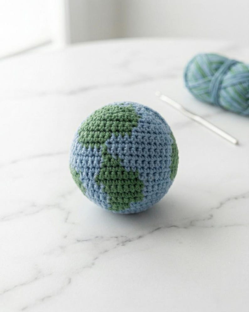 Crochet Earth Pattern, Amigurumi Globe, Space Inspired, Lava Ball ...