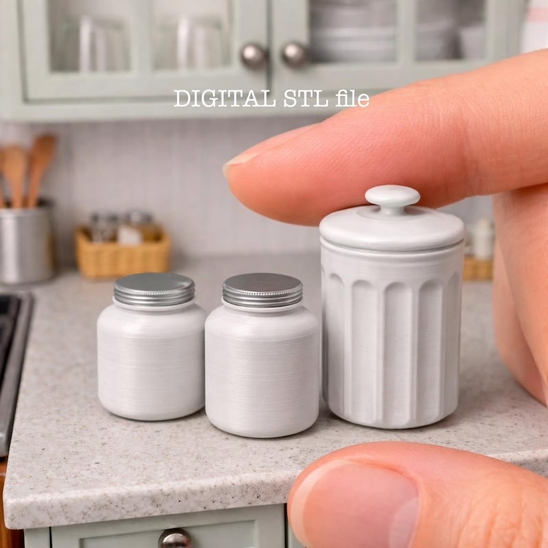 1:12 Scale Canister Set - Etsy