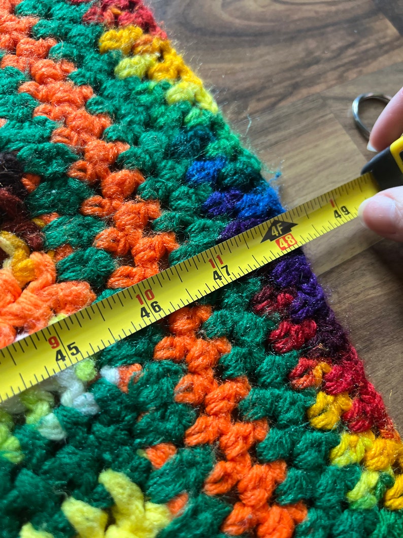 Vintage Multicolor Crochet Afghan Blanket 48x58 - Etsy