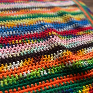 Vintage Multicolor Crochet Afghan Blanket 48x58 - Etsy