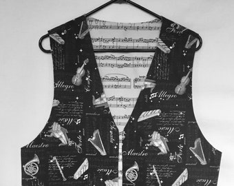 Musical Notes Vest - Etsy