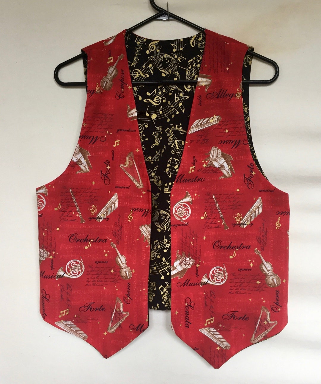 Vesties Red Orchestra Piano Cello Harp French Horn Maestro Musical ...