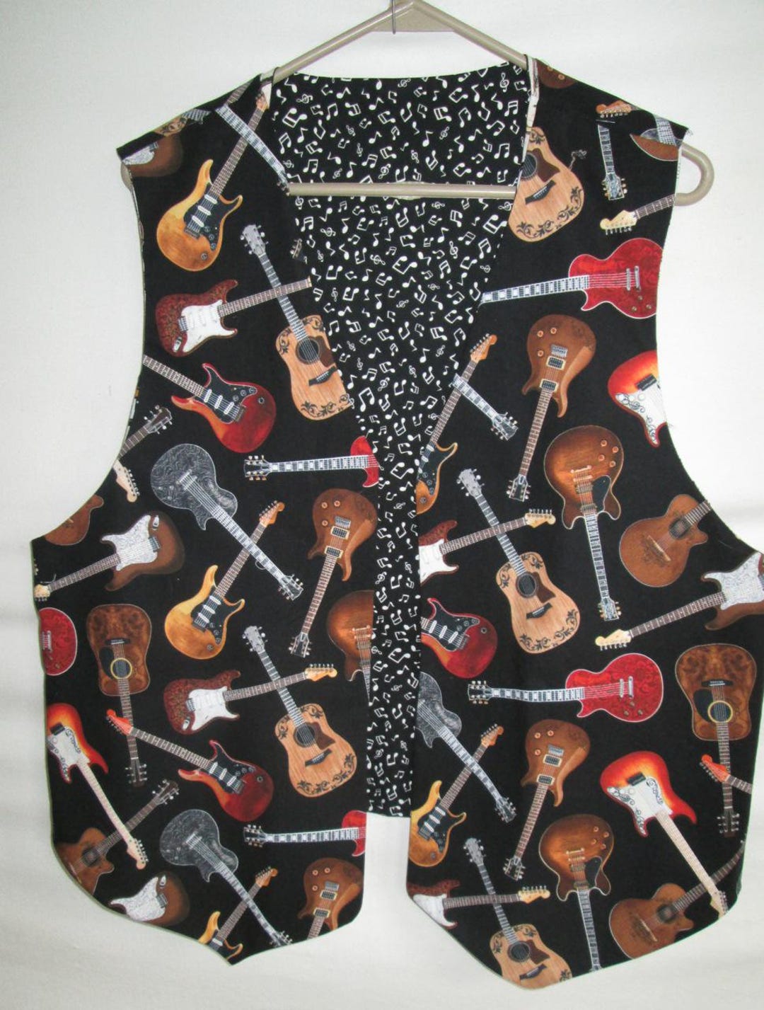 Vesties Guitar Theme Men's Women's Musical Reversible Vest Acoustic and ...