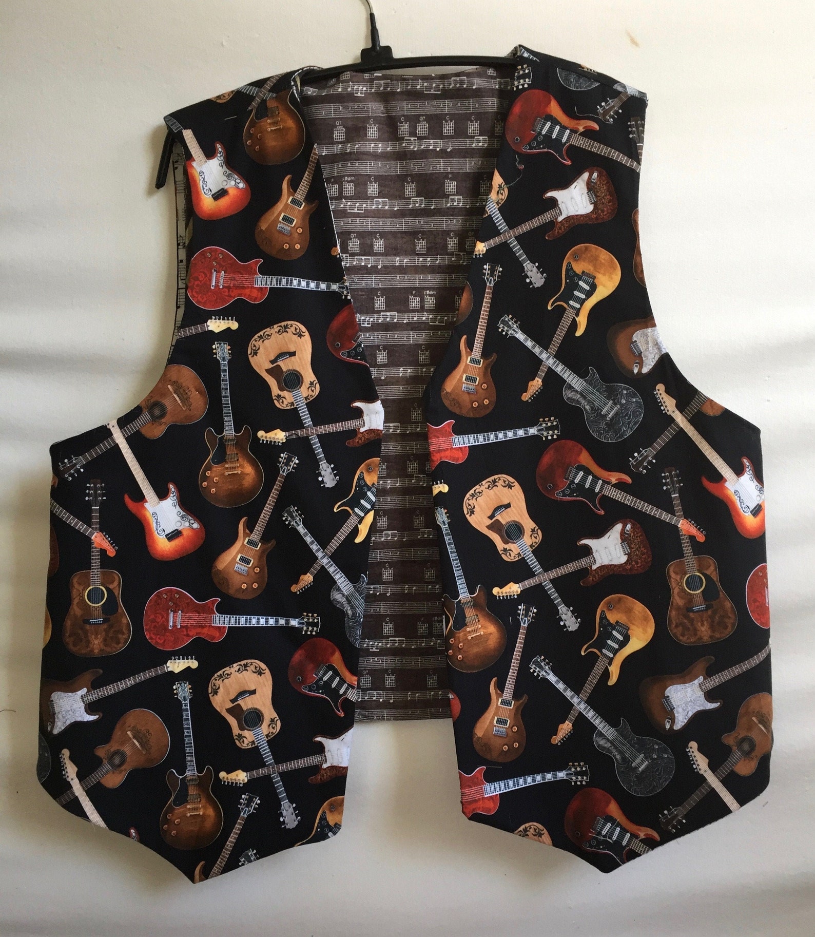 Vesties Guitar Theme Men's Women's Musical Vest - Etsy