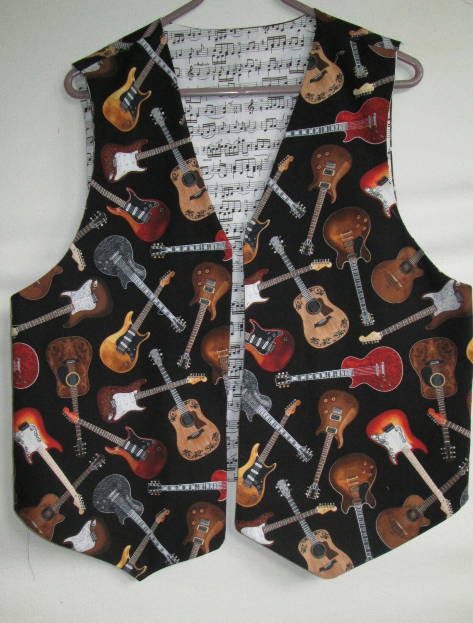 Vesties Guitar Theme Men's Women's Musical Reversible - Etsy