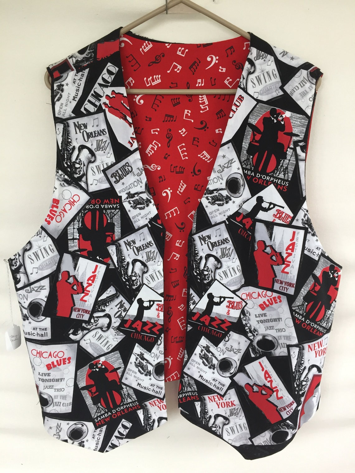Vesties Jazz and Blues Theme Men's Women's Musical - Etsy