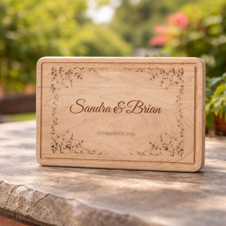 Personalized Cutting Board Custom Maple Wood Engraved Kitchen Cutting ...