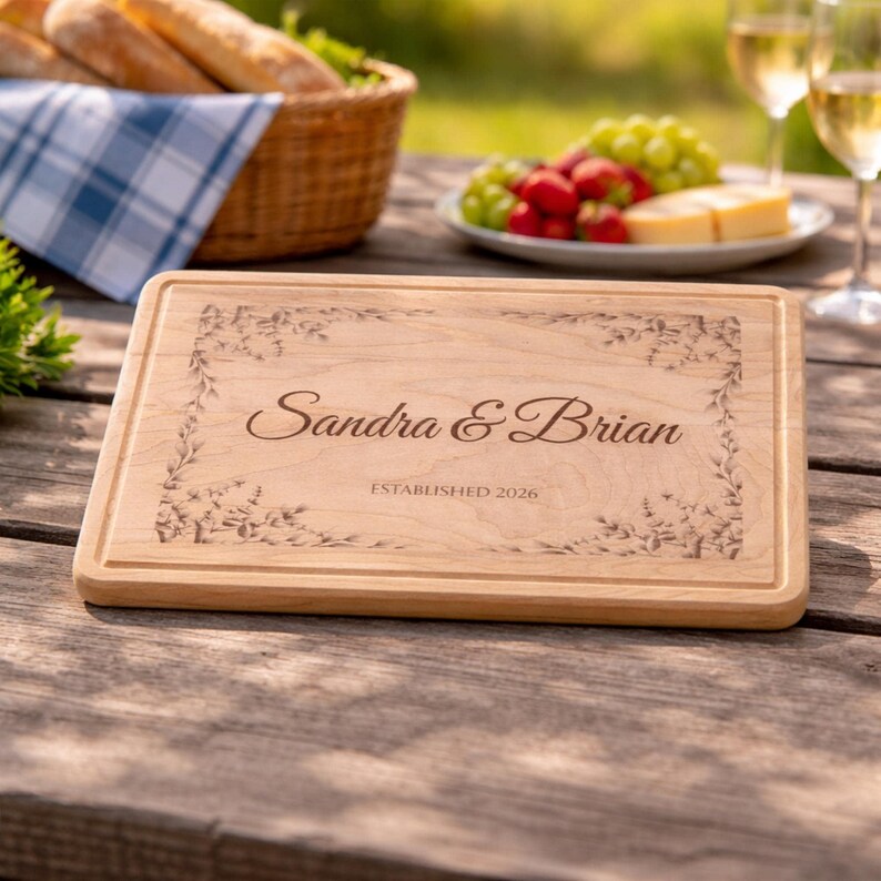 Personalized Cutting Board Custom Maple Wood Engraved Kitchen Cutting ...